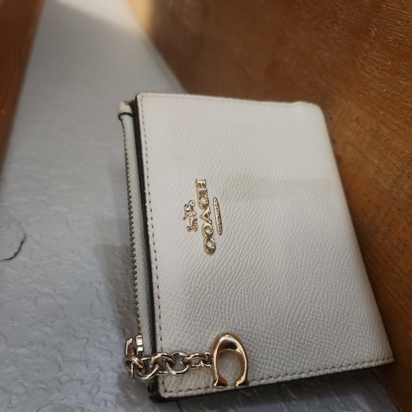 Coach | Bags | Coach Ivory Pebble Leather Bifold Wallet | Poshmark